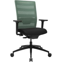 Topstar B&uuml;rostuhl AirWork, mit Armlehnen, Auto-Synchronmechanik, Muldensitz, Netzr&uuml;cken mit Lordosenst&uuml;tze, mint/schwarz