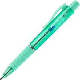 Kugelschreiber Faber-Castell Poly Ball View, Schreibfarbe blau, Strichbreite 0,6 mm, dokumentenecht, auswechselbare Mine, Gummigriff, jelly mint