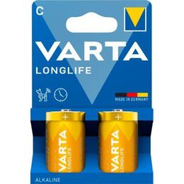 Batterie Baby C Varta Longlife, hohe Lebens- & Lagerdauer, 1,5 V, 2 St&uuml;ck