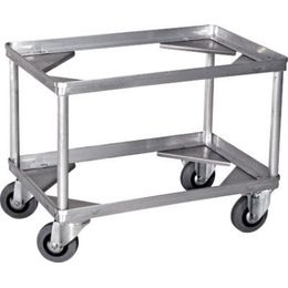 Gmoehling Fahrgestell f&uuml;r Transportk&auml;sten Typ 1, bis 200 kg, Lenk- und Bockrollen, Vollgummi-R&auml;der, L 642 x B 424 x H 440 mm, Stahl verzinkt