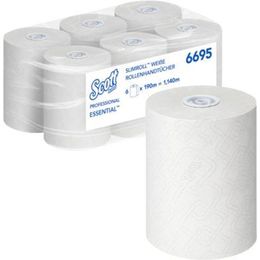 Scott&reg; Slimroll Rollenpapiert&uuml;cher Essential 6695, 1-lagig, 6 Rollen &aacute; 190 m, wei&szlig;