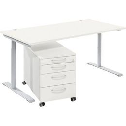 Sch&auml;fer Shop Komplettset Modena Flex, Schreibtisch B 1600 mm, h&ouml;henverstellbar