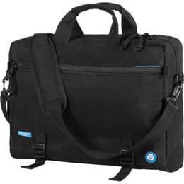 Laptoptasche Stop Ocean Plastic BARBADOS RPET, 3-in-1, f&uuml;r 1 Notebook bis 15,6&acute;&acute;, Hauptfach & Rei&szlig;verschlussfach, abnehmbarer Schultertrageriemen, Recycling-PET, schwarz