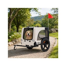 zoomundo Hundeanh&auml;nger Fahrradanh&auml;nger f&uuml;r Hunde Jacky - in Beige/Schwarz