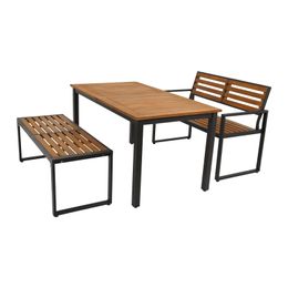 DEGAMO Garnitur RAGUSA 3-teilig, Stahl + Akazie ge&ouml;lt, FSC-zertifiziert