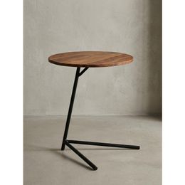 KADIMA DESIGN Beistelltisch &ndash; Massivholz Metall 40x46x40 cm Industrial