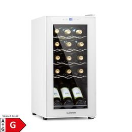 Klarstein Shiraz 15 Slim Uno Weink&uuml;hlschrank 44l Touch-Bedienfeld 5-18&deg;C Wei&szlig; 15 Flaschen 1 K&uuml;hlzone
