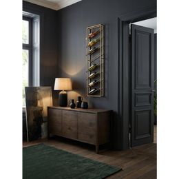KADIMA DESIGN Weinregal Metall Gro&szlig; Schmal Wandmontage H&auml;ngend, Gold 36x8x150 cm