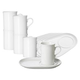 Ritzenhoff & Breker Ritzenhoff & Breker Kaffeebecher mit Unterteller Bianco 300 ml 6er Set