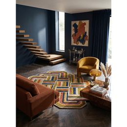 Wollteppich geometrisch Terrakotta 200 x 300 cm - SOAR KADIMA DESIGN