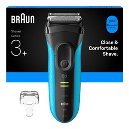Braun Series 3+ Elektrorasierer 3040s Herrenrasierer (Akkubetrieb, 2 Scherfolienelemente und MicroComb Mitteltrimmer, ausfahrbarer Pr&auml;zisionstrimmer, wasserdicht, hergestellt in Deutschland, Schutzkappe, Ladeger&auml;t, Reinigungsb&uuml;rste)
