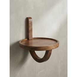KADIMA DESIGN Wandregal Mango Massivholz Modern Stil 30x33x30 cm Rund