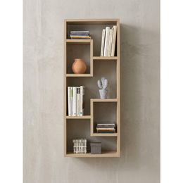 KADIMA DESIGN Wandregal Holz Freischwebend Modern, Sonoma 36x15x90 cm