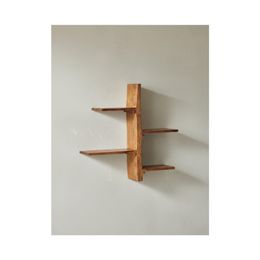 KADIMA DESIGN Wandregal Massivholz Modern Stil 58x60x15 cm Baumform Schwebend