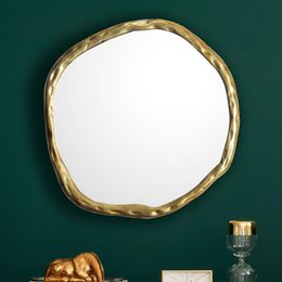 KADIMA DESIGN Wandspiegel Asymmetrisch Metall Gold 60x60 cm Modern