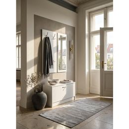 KADIMA DESIGN Wandgarderobe mit Spiegel und Schuhschrank SALERNO, Wei&szlig; 80x27x180 cm