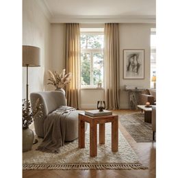 KADIMA DESIGN Beistelltisch Massivholz Landhausstil Design MUMBAI, Akazie 35x35x45 cm