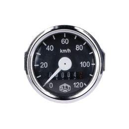 Tachometer SCHMITT 120km/h rund 48mm f&uuml;r Simson, MZ GS, Hercules Mofa