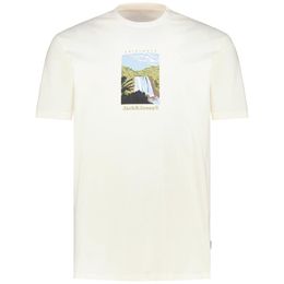 Jack & Jones Herren Gro&szlig;e Gr&ouml;&szlig;en | Jack&Jones T-Shirt mit Motiv-Print Farbe cremewei&szlig; Gr&ouml;&szlig;e: 4XL