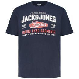 Jack & Jones Herren Gro&szlig;e Gr&ouml;&szlig;en | Jack&Jones T-Shirt mit Label-Print Farbe blau Gr&ouml;&szlig;e: 3XL