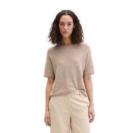 Marc O'Polo Pullunder MARC O'POLO "aus Boucl&eacute;-Garn", Damen, Gr. M, beige (linen beige), Obermaterial: 78% Baumwolle, 22% Polyamid, unifarben, Rundhals, Pullover Pullunder