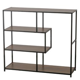 Boltze Regal Lagos I 100 x 33 x 90 cm, braun/schwarz skandinavische Deko Online Shop