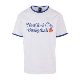 T-Shirt K1x "K1x Herren KXM241-001-1 K1x NYC BB Ringer Tee", Jungen, Gr. L, wei&szlig;, 100% Baumwolle, bedruckt, loose fit, Rundhals, Shirts T-Shirt