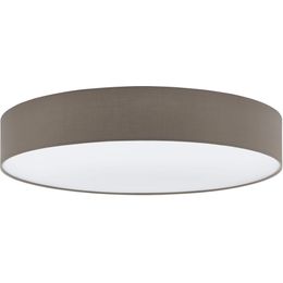 Eglo Deckenleuchte "PASTERI Deckenlampe, Stahl und Textil, E27, IP20, Wohnzimmerlampe", grau (taupe, wei&szlig;), 5, &Oslash; 76cm H: 15cm, Leuchten, Deckenleuchte aus Stoff - Schlafzimmerlampe, Flurlampe, Deckenleuchte