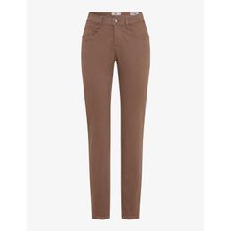 Brax Damen Five-Pocket-Hose Style MARY WARM GREIGE, denim hellbraun, Gr. 32
