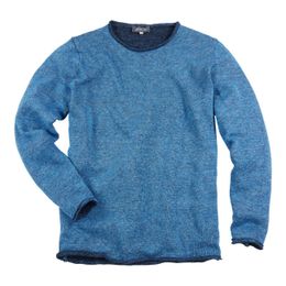 Seldom Doubleface-Pullover, 50 - Jeansblau, aus Leinen