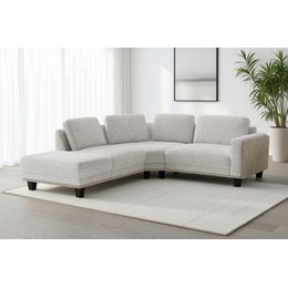 Sit & More Ecksofa SIT & MORE "Concept", ivory, B:223cm H:84cm T:251cm, 100% Polyester, Sofas, Ecksofa, Modernes Sofa in drei Fu&szlig;farben zur Auswahl
