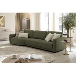 Sch&ouml;ner Wohnen Kollektion 3-Sitzer "Wonder, Mega-Sofa, Modernes Design mit sanfter Rundung, Breite 349cm", gr&uuml;n, B:349cm H:86cm T:125cm, 99% Polyester, 1% Polyacryl, SCH&Ouml;NER WOHNEN-KOLLEKTION, Sofas, Organische Form, Kammerkissen-Komfort & XXL-Ma&szlig;e