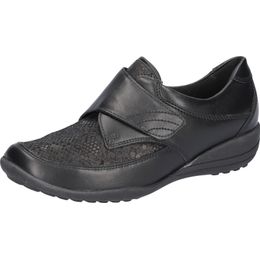 Waldl&auml;ufer Klettschuh WALDL&Auml;UFER "KATJA-Soft", Damen, Gr. 4,5 (37,5), schwarz, Nappaleder, Textil, Schuhe Klettschuh, Bequemschuh, Komfortschuh in Weite K (=extraweit)