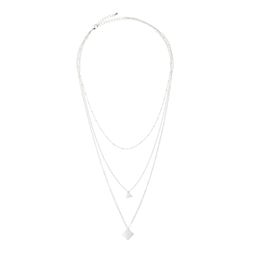 Lascana Damen Kette mit Anh&auml;nger, silberfarben, Gr&ouml;&szlig;e 0