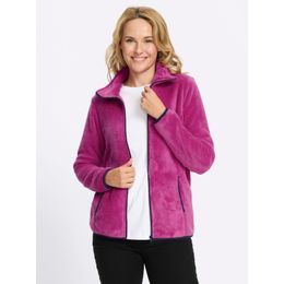 WITT Damen Fleecejacke mit elastischen Abschl&uuml;ssen, magenta, Gr&ouml;&szlig;e 48
