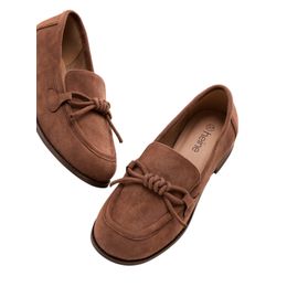 Heine Damen Slipper, Braun, Gr. 37, Mokassins & Slippers, Material: Microfiber