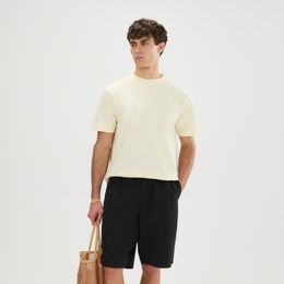 T-Shirt Ellesse "ACCIANO T-SHIRT", Jungen, Gr. M, light gelb, Obermaterial: 100% Baumwolle, normal, Rundhals, Shirts T-Shirt, Kurzarm, ohne Verschluss, Rundhalsausschnitt