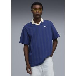 T-Shirt Puma "CLASS RELAXED PINNACLE POLO", Jungen, Gr. XL, blau (blau jewel), Netz, Obermaterial: 60% Baumwolle, 40% Polyester, unifarben, relaxed fit normal, Rundhals, Shirts T-Shirt, Kurzarm-Design, Rundhalsausschnitt, f&uuml;r aktive Erwachsene