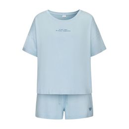 s.Oliver Shorty blau Gr. 32/34 f&uuml;r Damen. Mit Rundhals. L&auml;ssig Geschnitten. Nachhaltig.