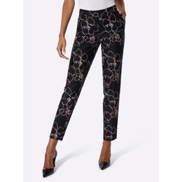 Heine Damen Hose, Schwarz, Gr. 18, R&ouml;hrenhosen, Material: Viskose