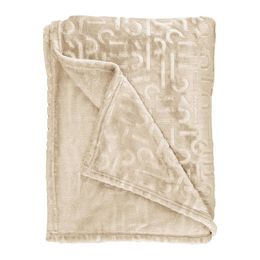 Esprit Decke E-Scatter, Sand, Textil, Uni, 140x190 cm, Wohntextilien, Decken, Kuscheldecken