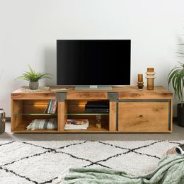 TV-Board Wild-/Zerreiche 200x48x50 natur ge&ouml;lt NEW AMSTERDAM #15