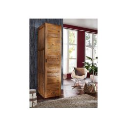 Kleiderschrank Sheesham 48x61x200 braun ge&ouml;lt NATURE BROWN #502