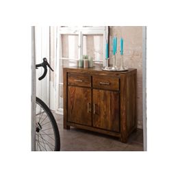 Sideboard Sheesham 90x45x85 braun lackiert METRO LIFE #130