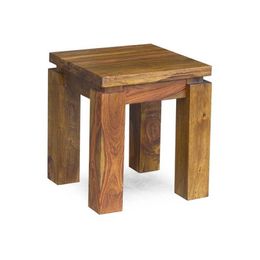 Beistelltisch Sheesham 40x40x45 braun lackiert METRO LIFE #166