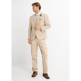 bonprix Hochzeitsanzug mit Weste und Krawatte (4tlg. Set), braun, Gr.62, Klassischer Hochzeitsanzug im Regular Fit mit passender Weste, eleganter Hose und Krawatte