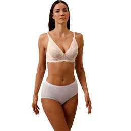 Triumph Damen BH ohne B&uuml;gel mit elastischer Spitze champagner Gr&ouml;&szlig;e 85D