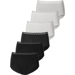 Vivance Damen Taillenslip schwarz/creme Gr&ouml;&szlig;e 32/34