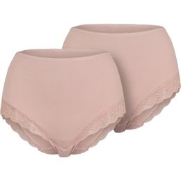 w&auml;schepur Damen Taillenslip mit floraler Spitze puder Gr&ouml;&szlig;e 40