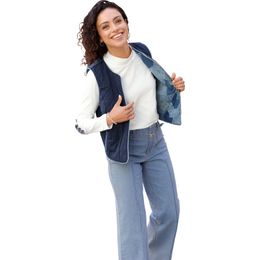 CR&Eacute;ATION L Damen Wendeweste in Patch-Optik jeansblau-gemustert Gr&ouml;&szlig;e 40